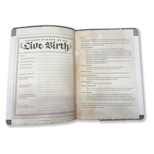 Player's Journal – Beadle & Grimm's Pandemonium Warehouse